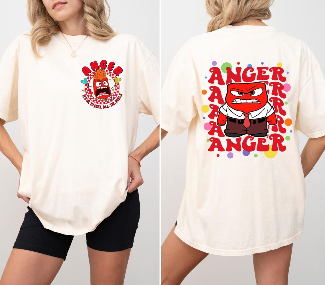 Disney Inside Out Shirt, Anger Shirt, It's Okay To Feel All The Feels ...
