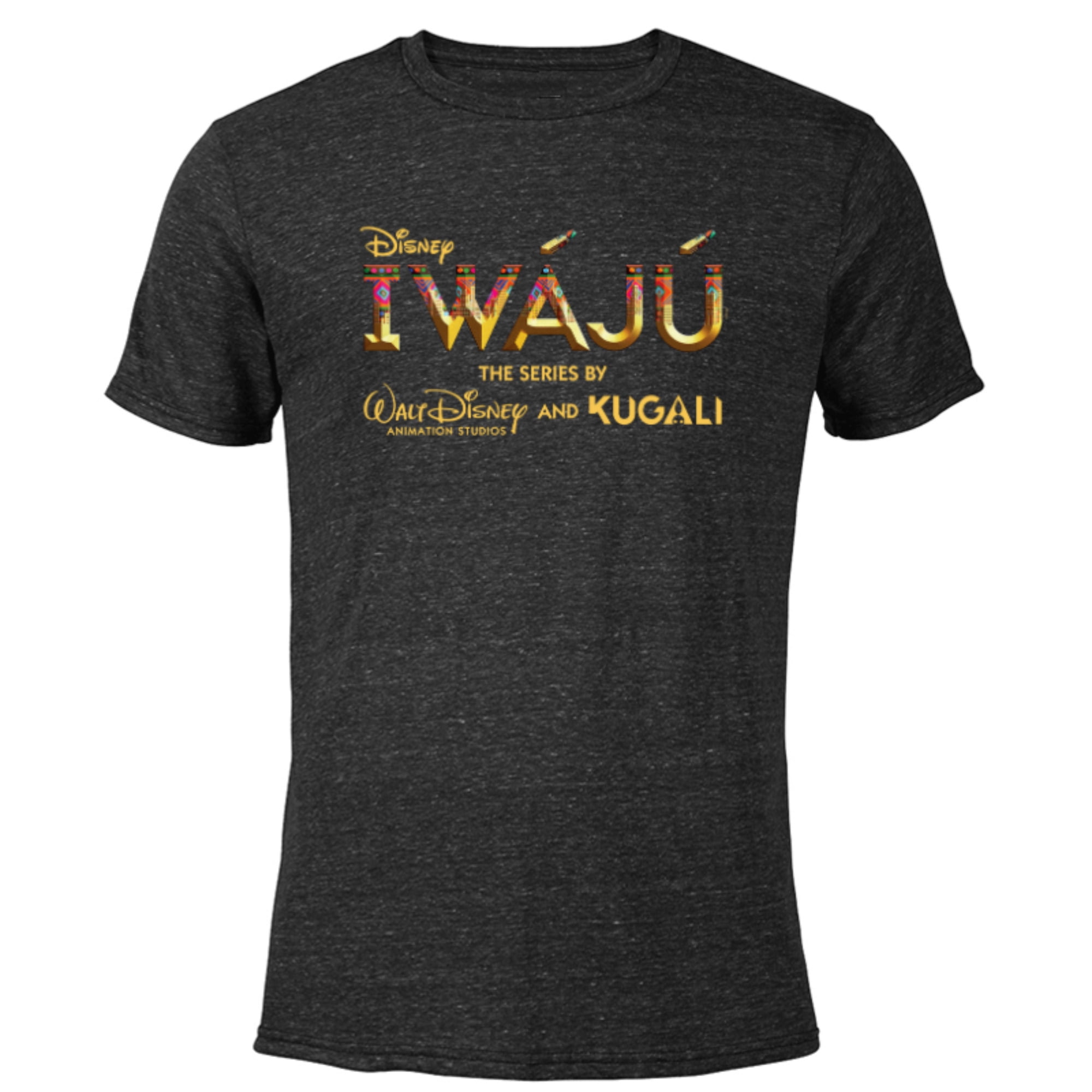 Disney Iwájú Animated Series Official Title Logo Disney+- Short Sleeve Blended T-Shirt for ...