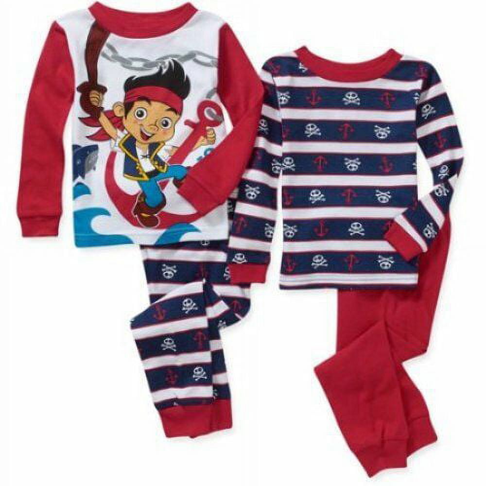 Disney Jake And The Never Land Pirates 4 PC Long Sleeve Pajama Set Boy ...