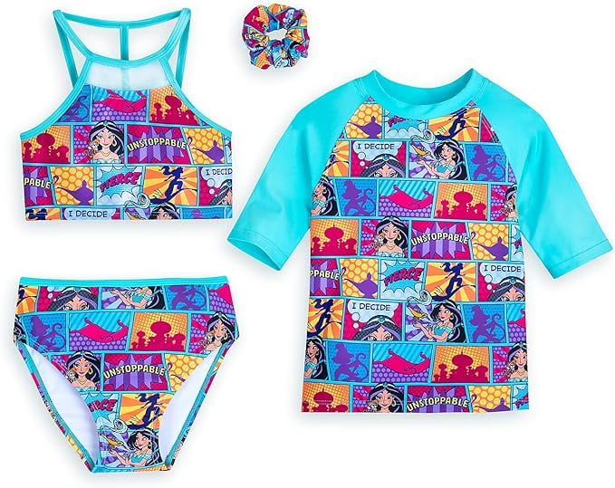 Disney Jasmine Four-Piece Swim Set for Kids – Aladdin 2 - Walmart.com