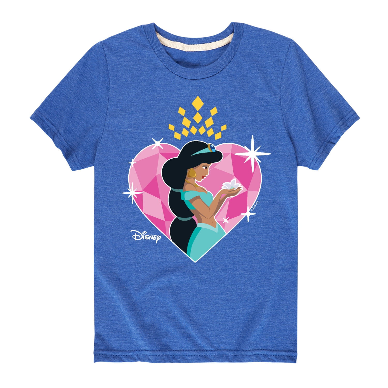 Disney - Jasmine Heart - Toddler And Youth Short Sleeve Graphic T-Shirt ...