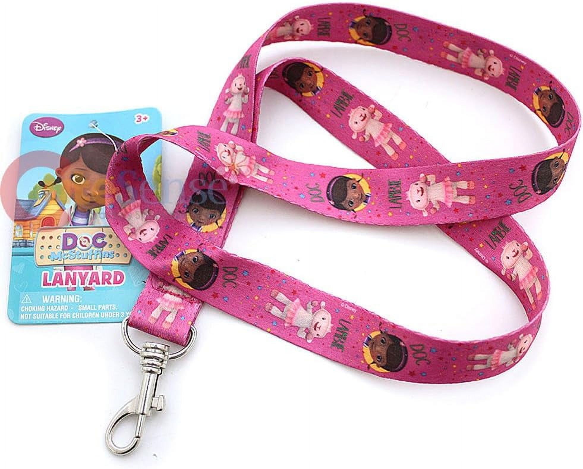 Disney Jr. Doc Mcstuffins Lanyard with Lambie Key Chian Id Holder ...
