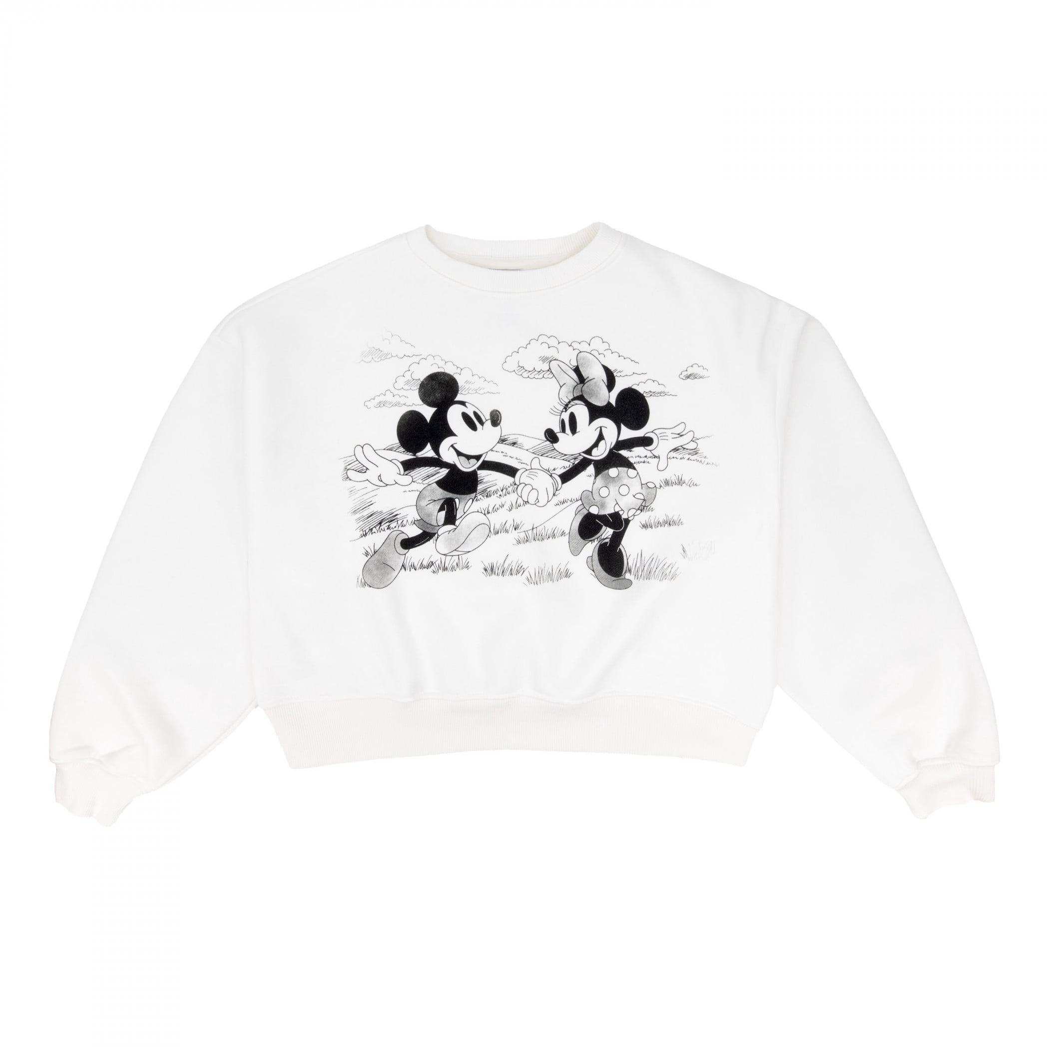 Disney Jr Drop Sleeve Crew Sweatshirt Crop Mickey Minnie Advent ...