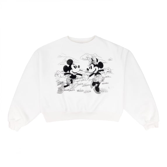 Disney Jr Drop Sleeve Crew Sweatshirt Crop Mickey Minnie Advent ...