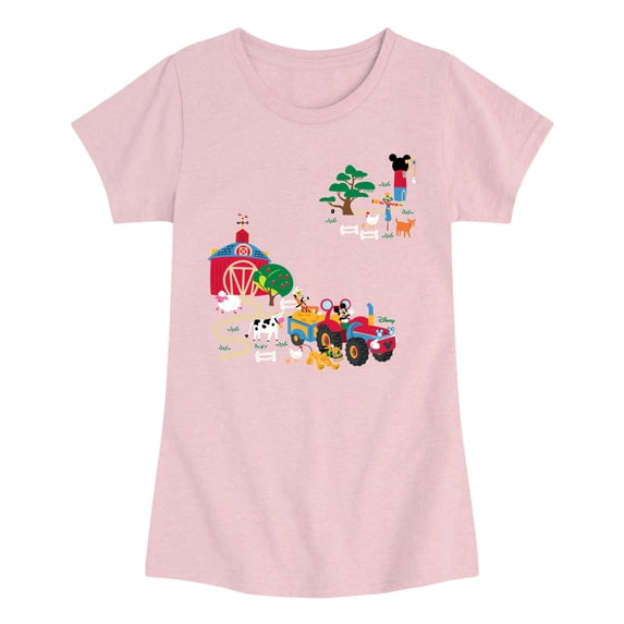 Disney Jr - Farm Icons - Youth Girls Fitted Short Sleeve T-Shirt ...