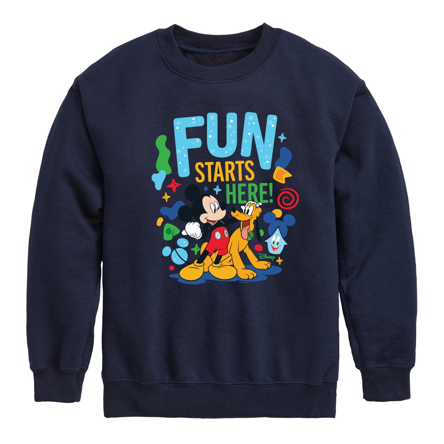 Disney Jr - Fun Starts Here Mickey Pluto - Toddler & Youth Crewneck ...