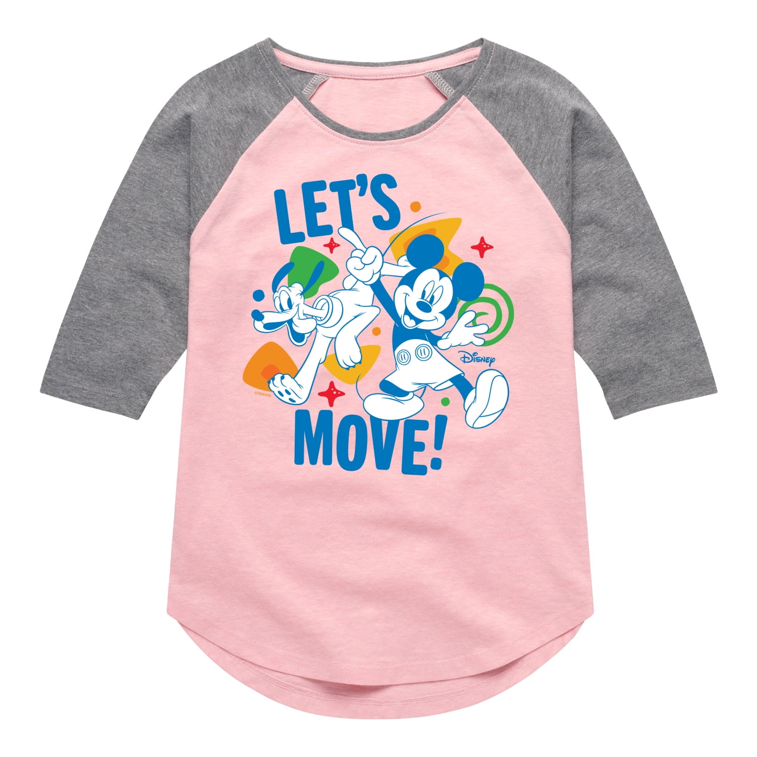 Disney Jr - Lets Move - Toddler & Youth Girls Raglan Graphic T-Shirt ...