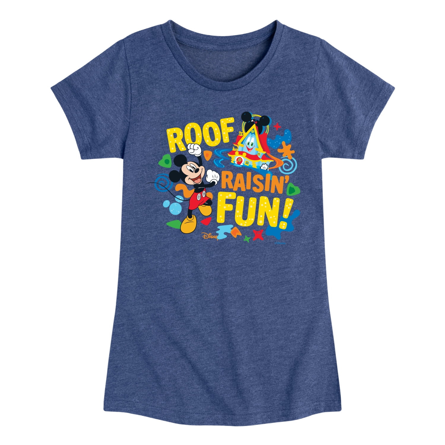 Disney Jr. - Roof Raisin Fun - Girls Fitted Short Sleeve Tee - Walmart.com