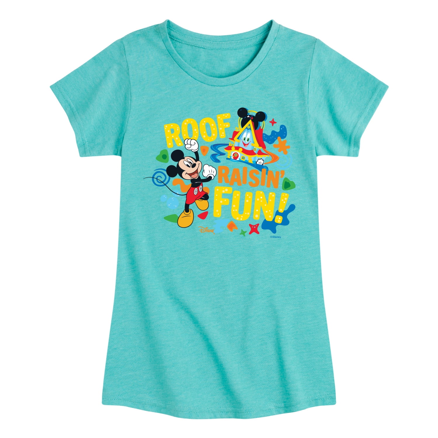 Disney Jr. - Roof Raisin Fun - Girls Fitted Short Sleeve Tee - Walmart.com