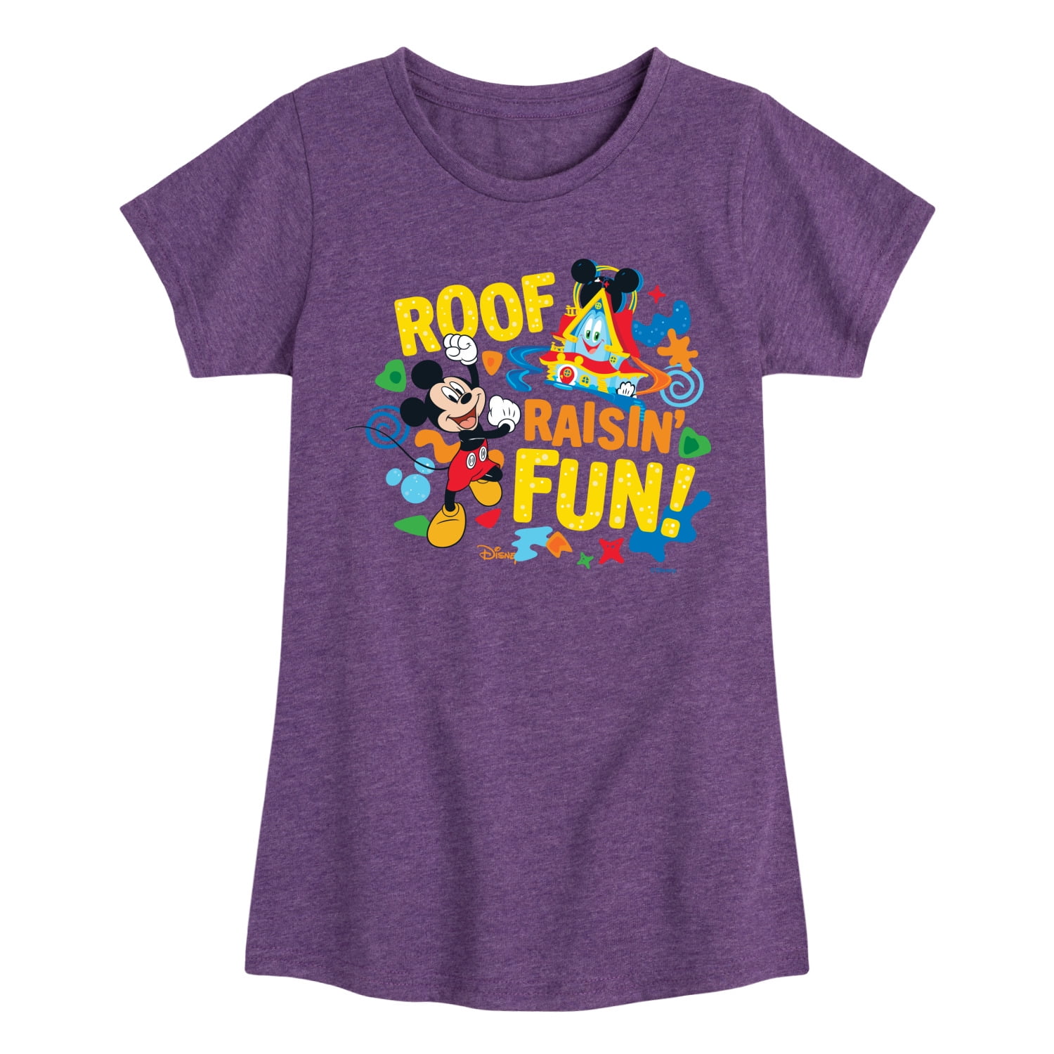 Disney Jr. - Roof Raisin Fun - Girls Fitted Short Sleeve Tee - Walmart.com