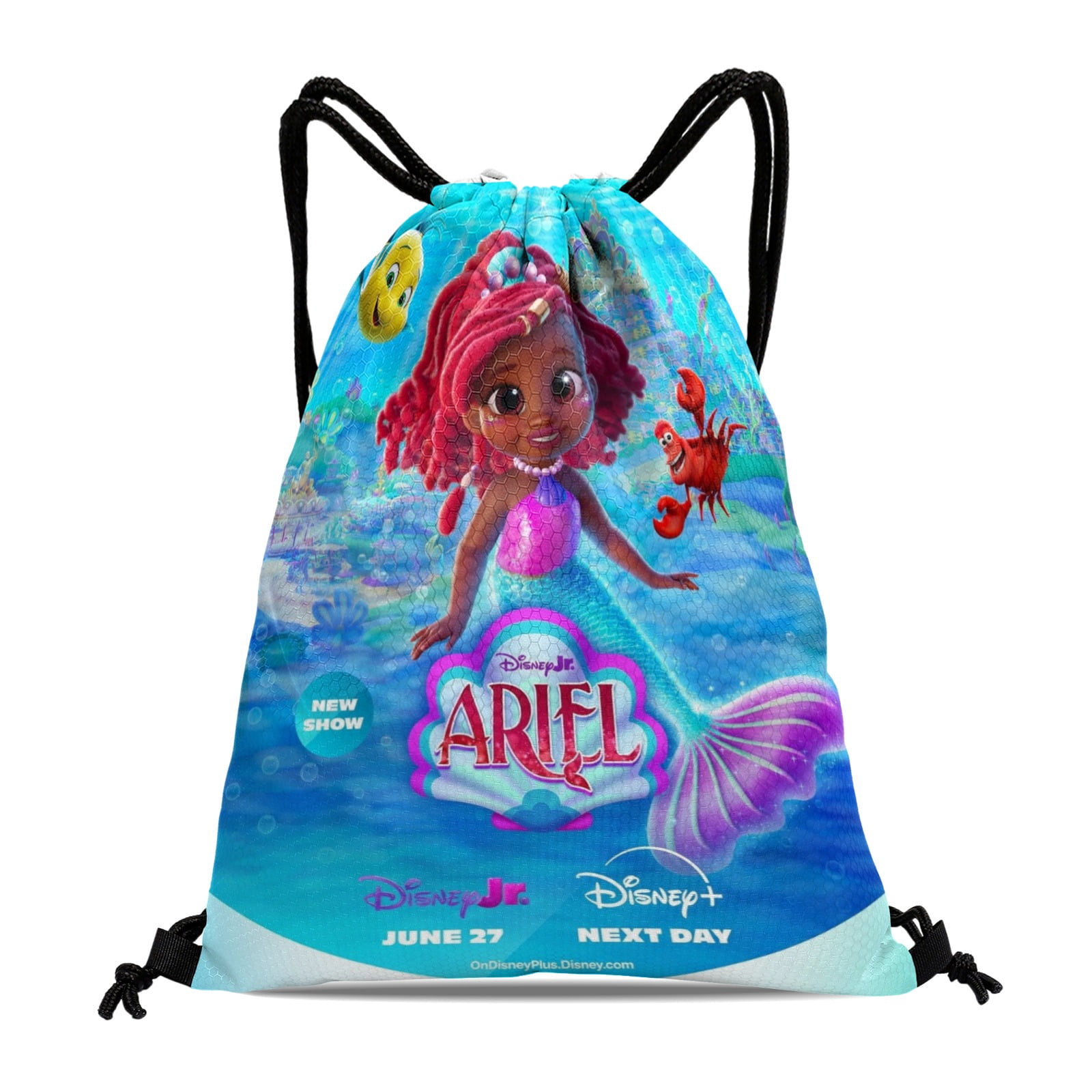 Disney Jr's Ariel Drawstring Backpack Bag Party Favors Goodies Merch ...