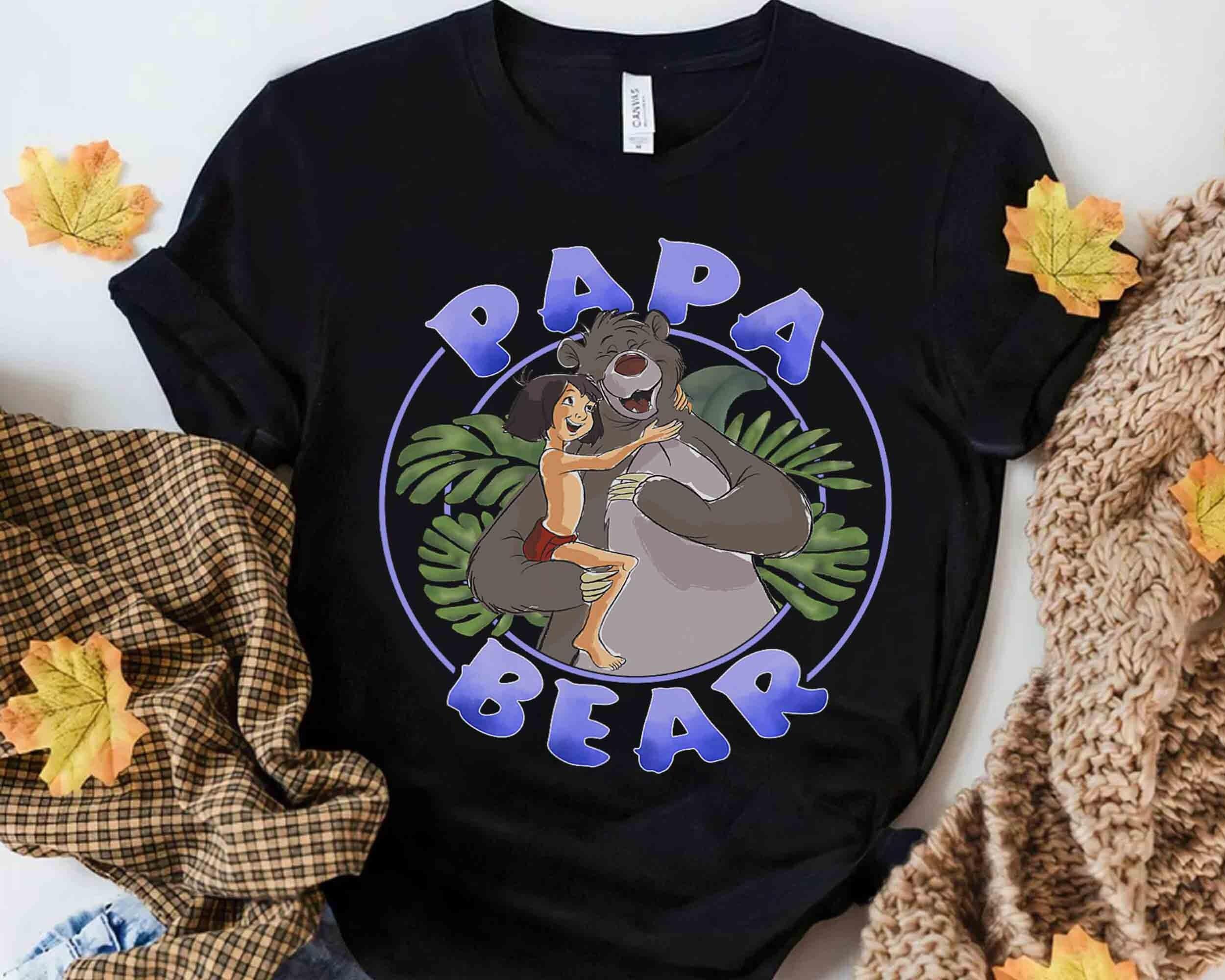 Disney Jungle Book Mowgli & Baloo Papa Bear Retro T-Shirt, Shere Khan ...