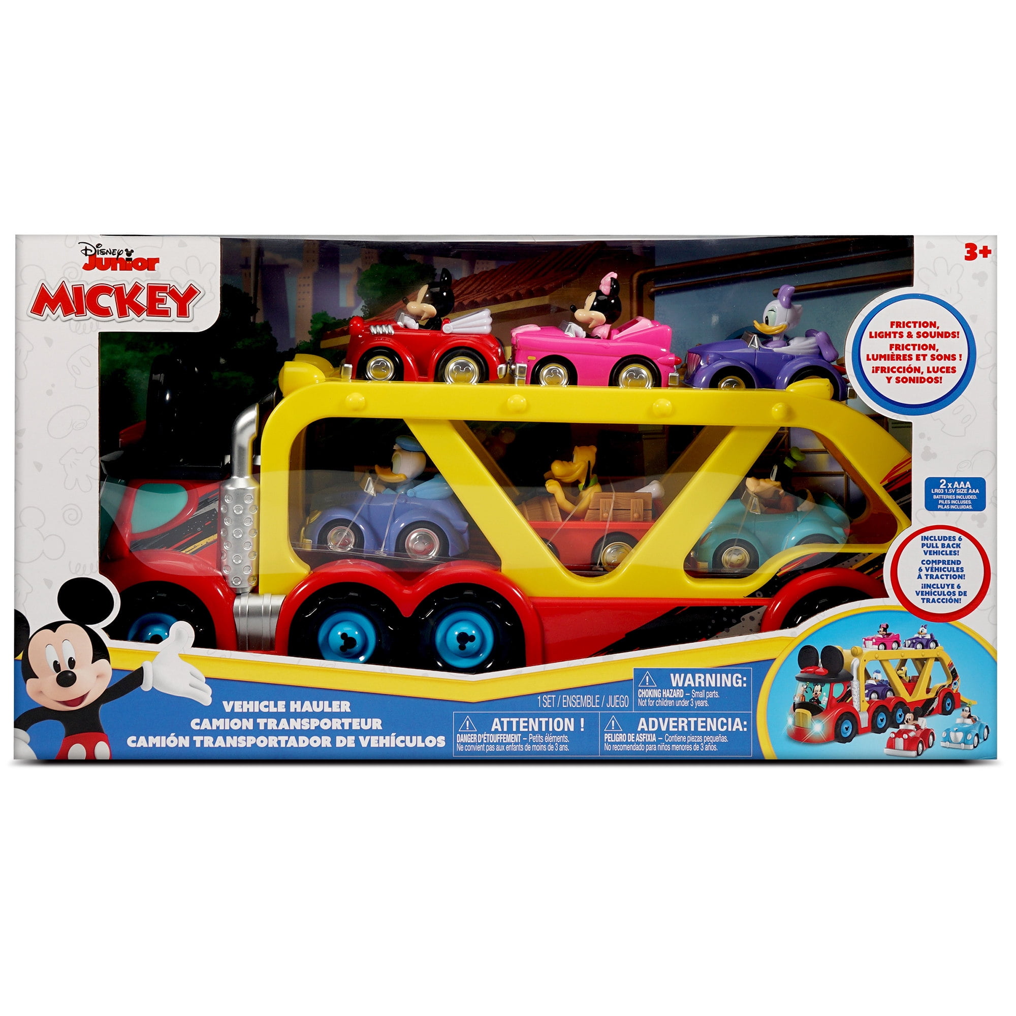 Disney Junior:19” Vehicle Hauler - Mickey Mouse - Light & Sounds Toy ...