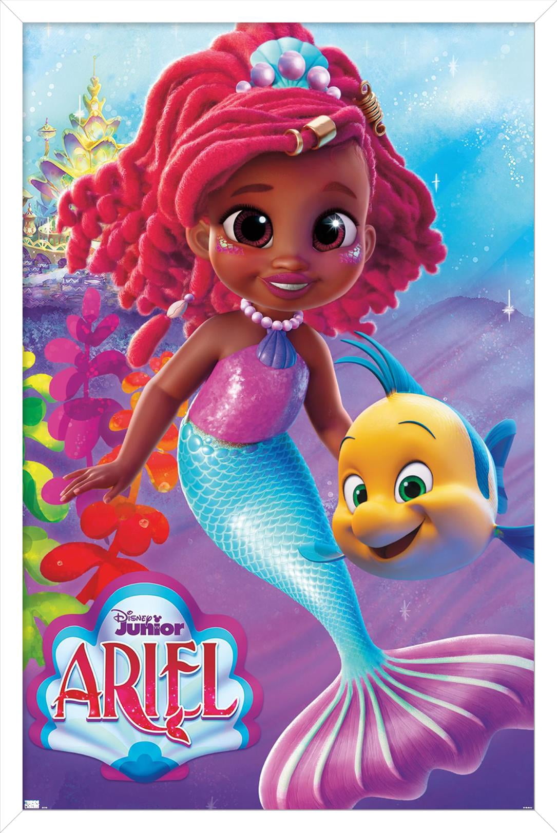 Disney Junior: Ariel - Ariel and Flounder Wall Poster, 22.375" x 34 ...