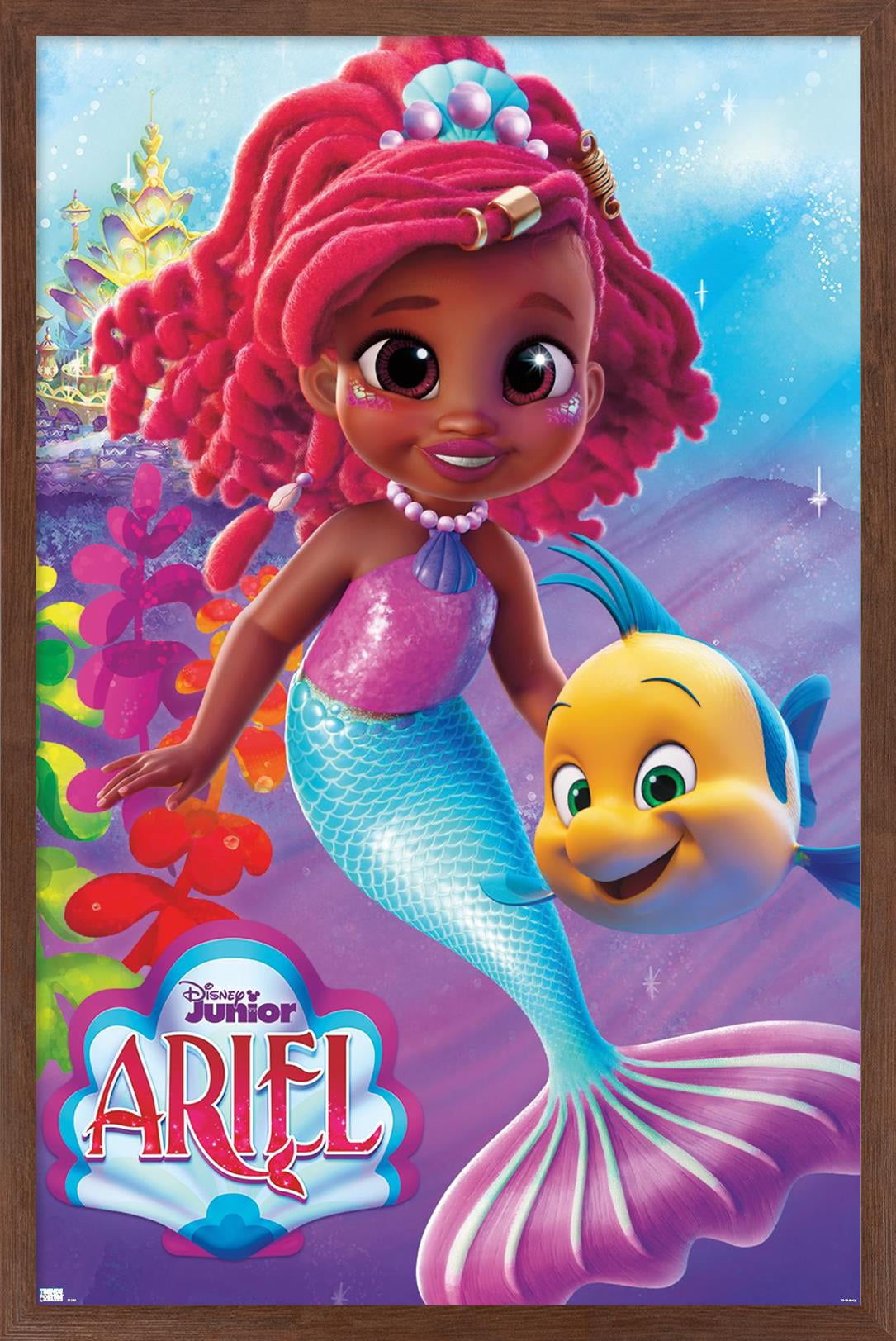 Disney Junior: Ariel - Ariel and Flounder Wall Poster, 22.375" x 34 ...
