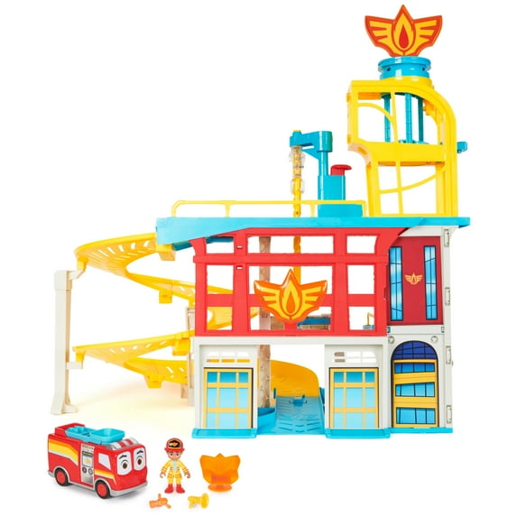 Disney Junior Firebuds HQ Playset with Lights, Sounds, Fire Truck Toy ...