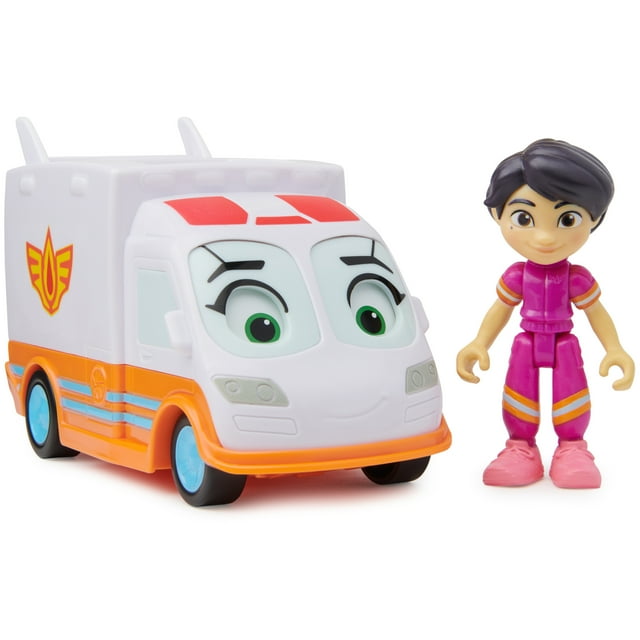Disney Junior Firebuds, Violet and Axl, Action Figure and Ambulance Toy ...