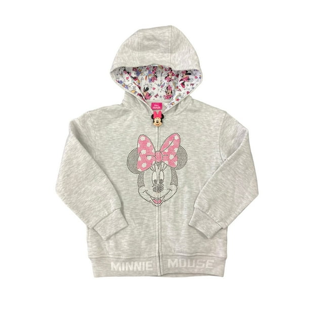 Disney Junior Girl's Minnie Mouse Character Full Zip Hooded Jacket ...
