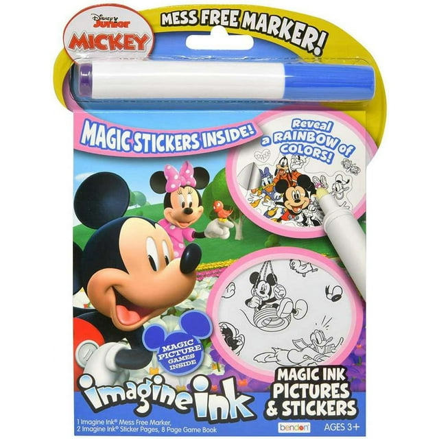 Disney Junior Imagine Ink Magic Ink Pictures & Stickers Activity Book ...