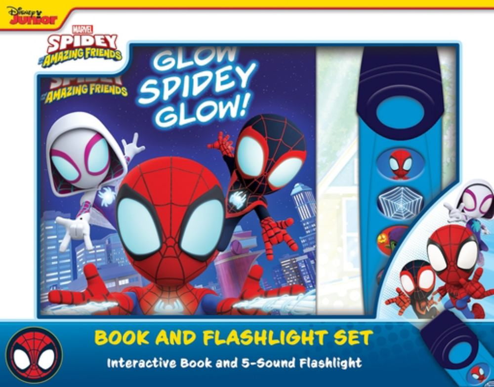 Disney Spidey and His Amazing Friends Glow Spidey Book and Flashlight ...