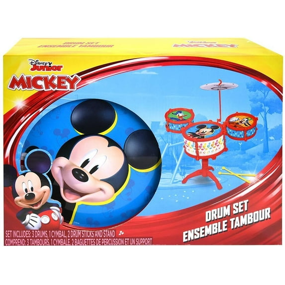 Free Shipping! Disney Mickey Mouse Kids Drum Set with 3 Drums and ...