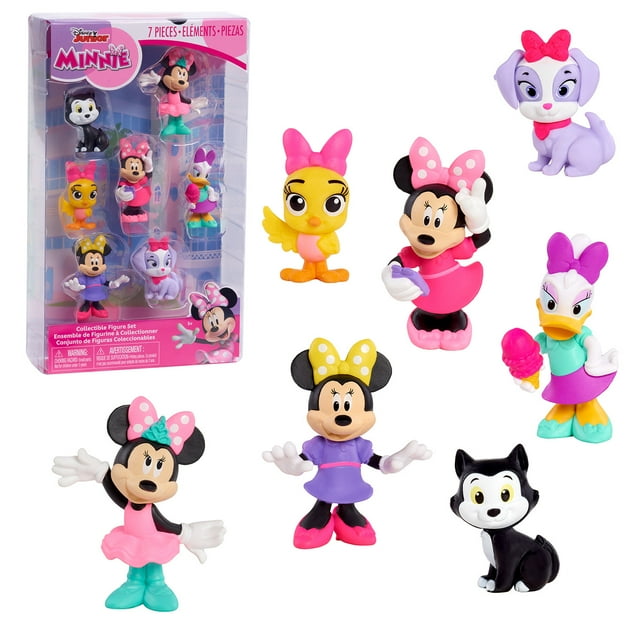 Disney Jr Minnie Mouse 7 Piece Small Character Mini Figure Set Ages 3