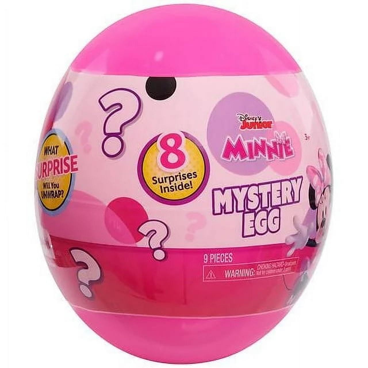 Disney Junior Minnie Mouse 8 Piece Mystery Egg Set - Figurine, Vehicle ...