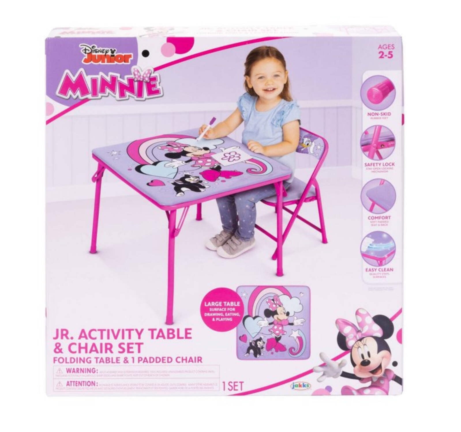 Disney Junior Minnie Mouse Activity Table and Chair Set 61081 - Walmart.com