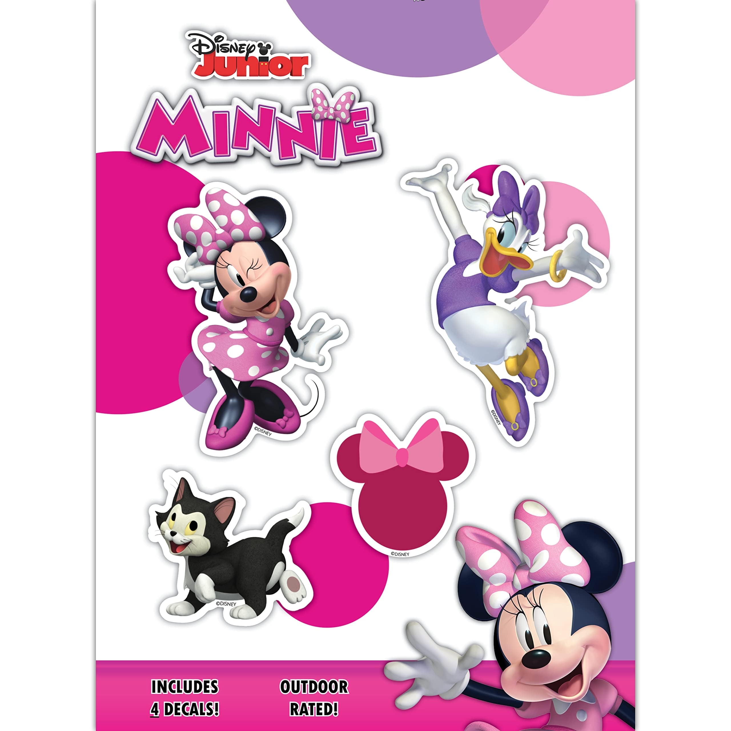 Disney Junior Minnie Mouse Decals - Set of 4 Minnie Mouse Stickers for ...