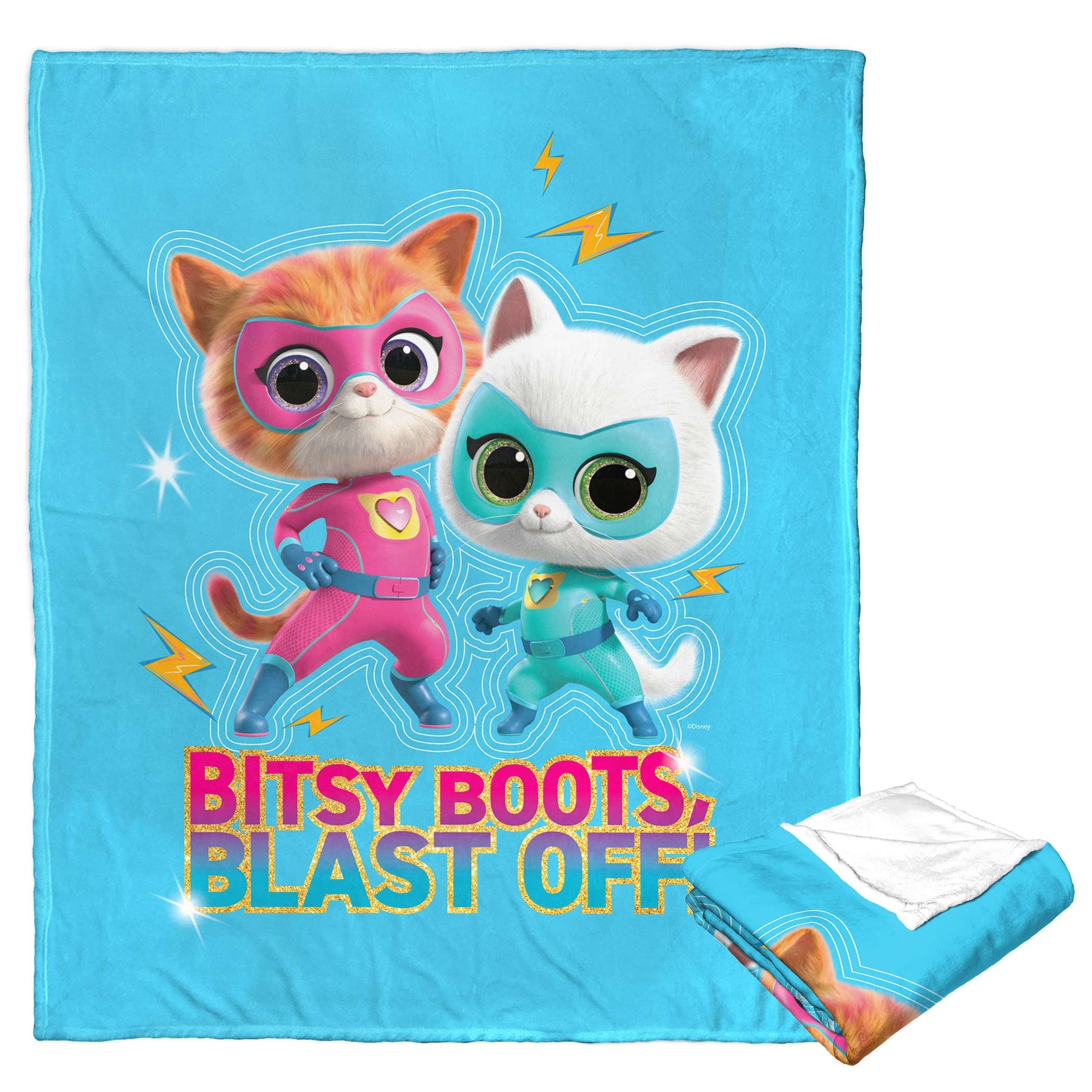 Disney Junior Superkitties Bitsy Boots Kids Silk Touch Throw Blanket ...