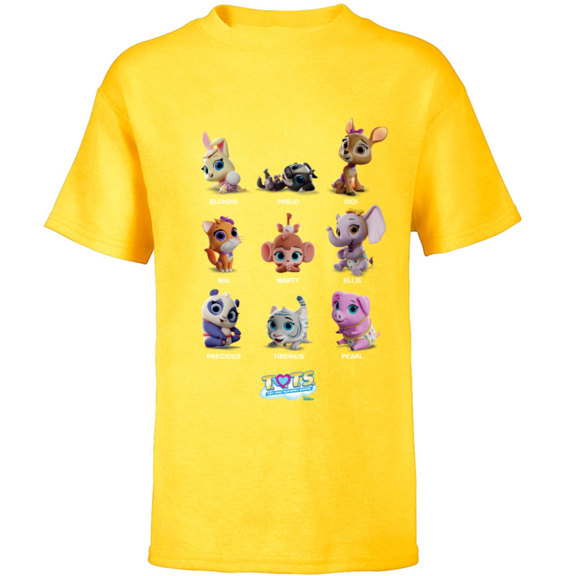 Disney Junior T.O.T.S. Characters - Short Sleeve T-Shirt for Kids -Customized-Yellow - Walmart.com