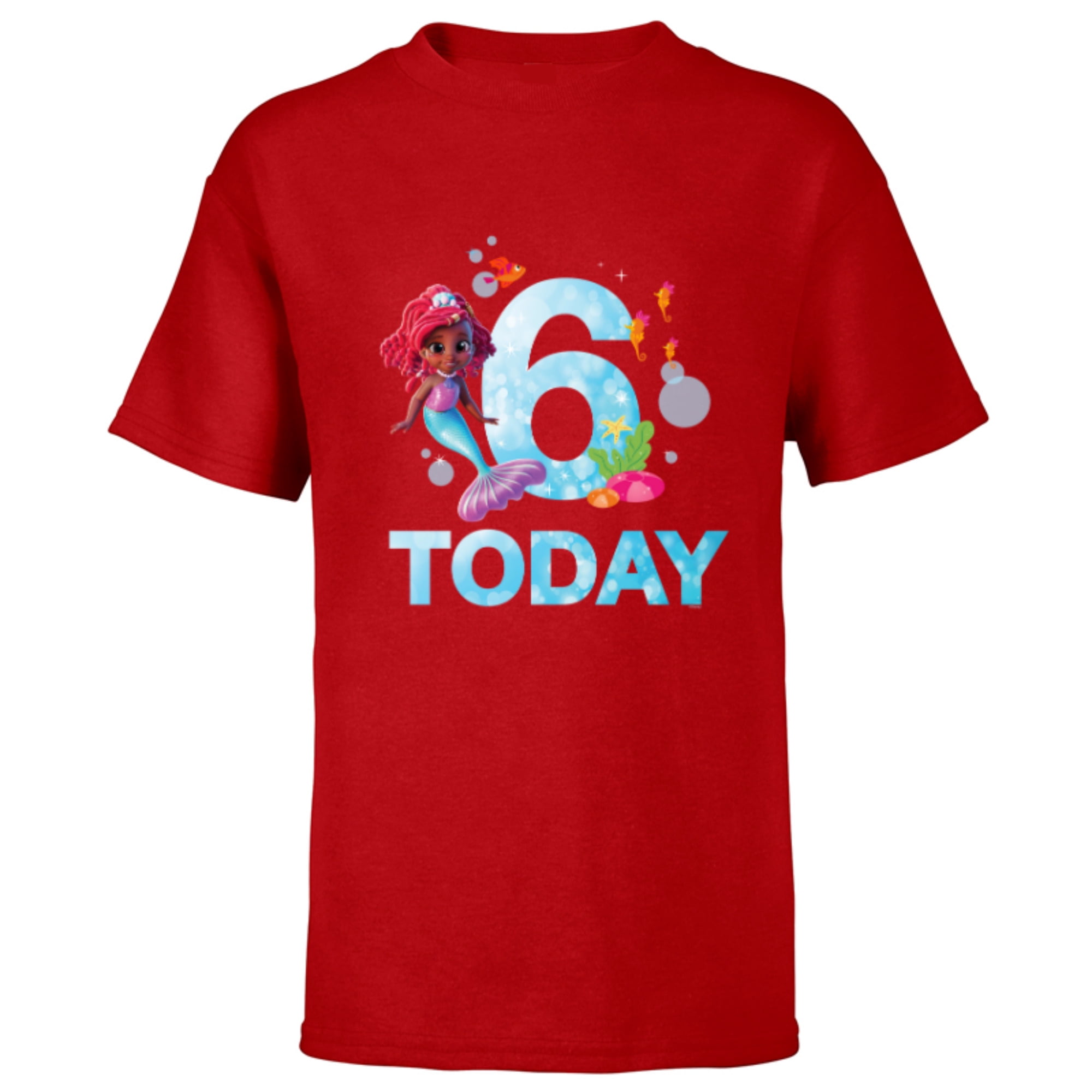 Disney Junior’s Ariel Sixth Birthday 6 Years Old Today - Short Sleeve T ...