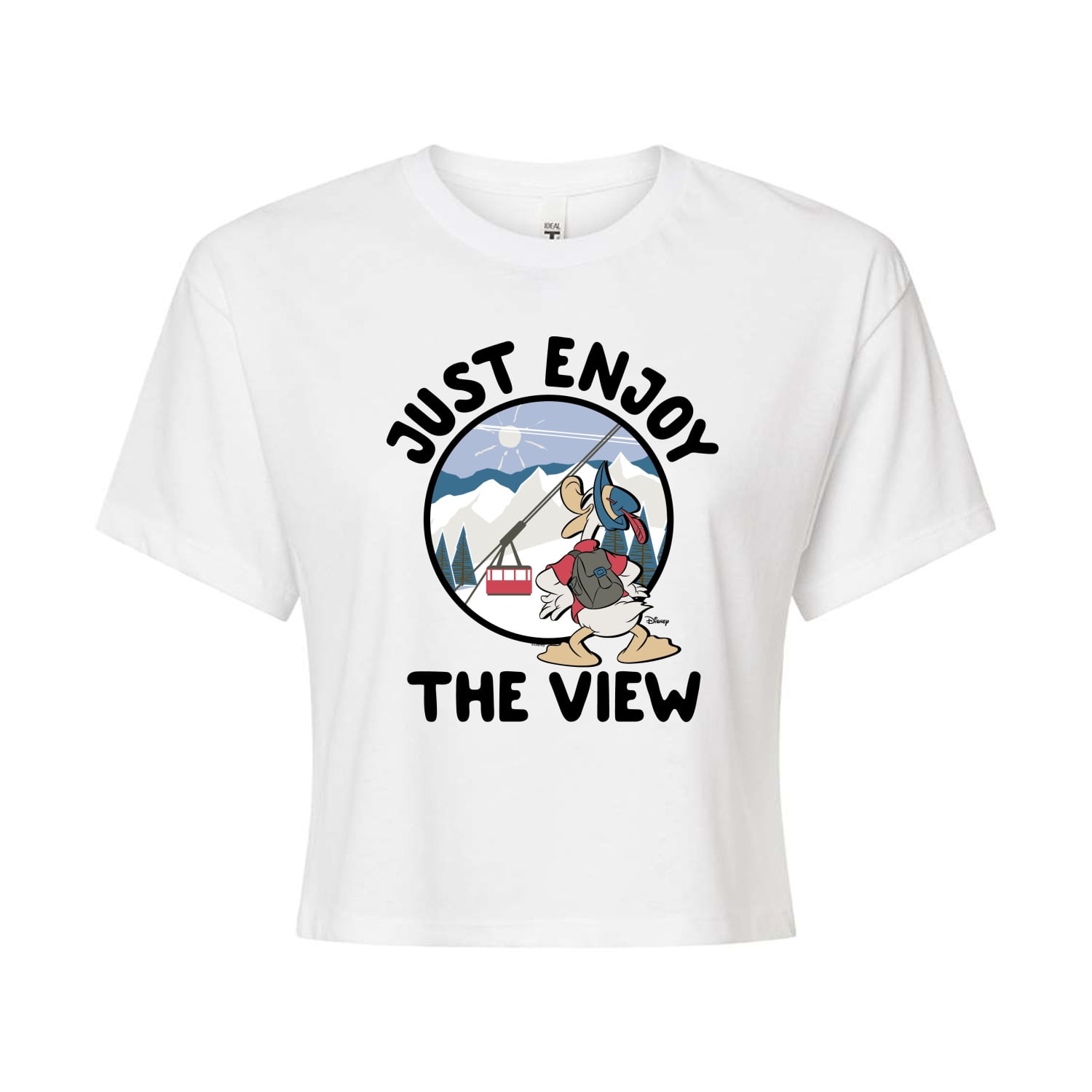 Disney - Just Enjoy The View - Juniors Cropped Cotton Blend T-Shirt ...