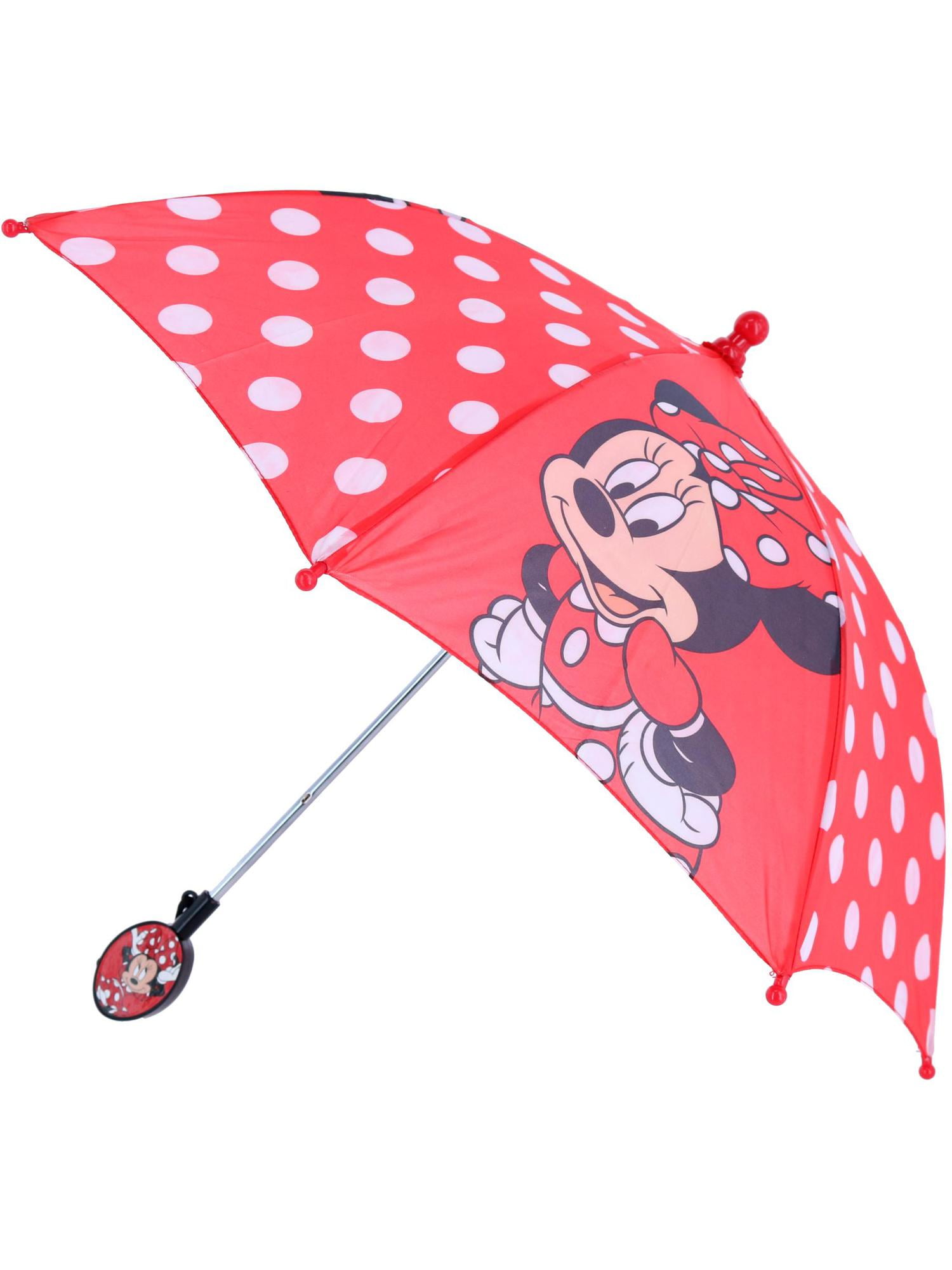 Disney Kid's Minnie Mouse Stick Umbrella, Clamshell Handle, 20.5 Inches ...