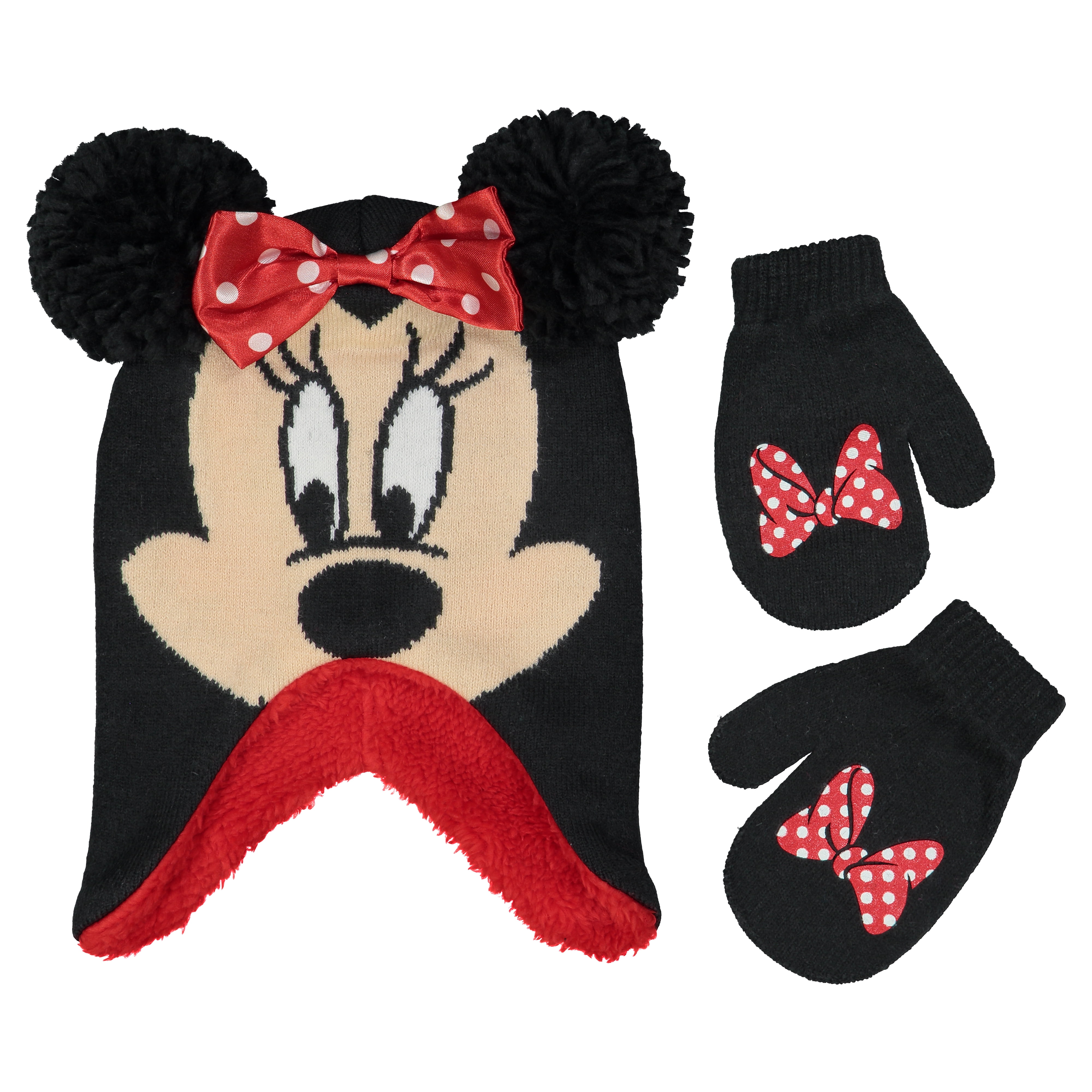 Disney Kids Winter Hat and Toddler’s Mittens, Minnie Mouse Baby Beanie ...