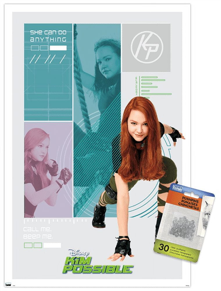 Disney Kim Possible - Hero Wall Poster with Push Pins, 14.725" x 22.375 ...