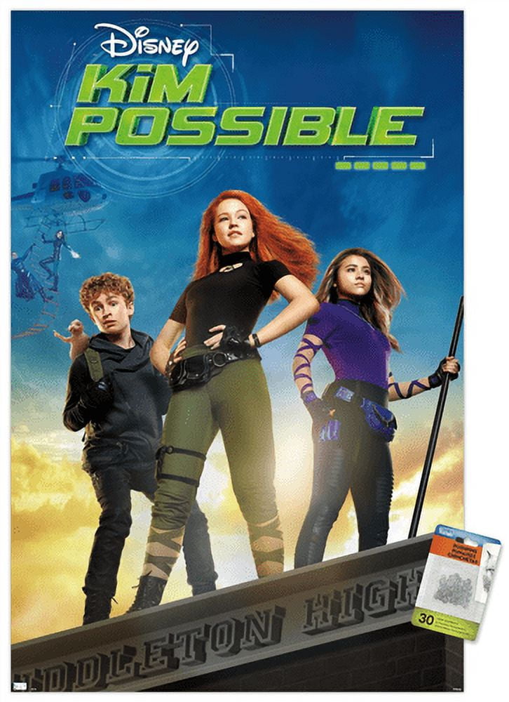 Disney Kim Possible - Key Art Wall Poster with Push Pins, 22.375" x 34 ...