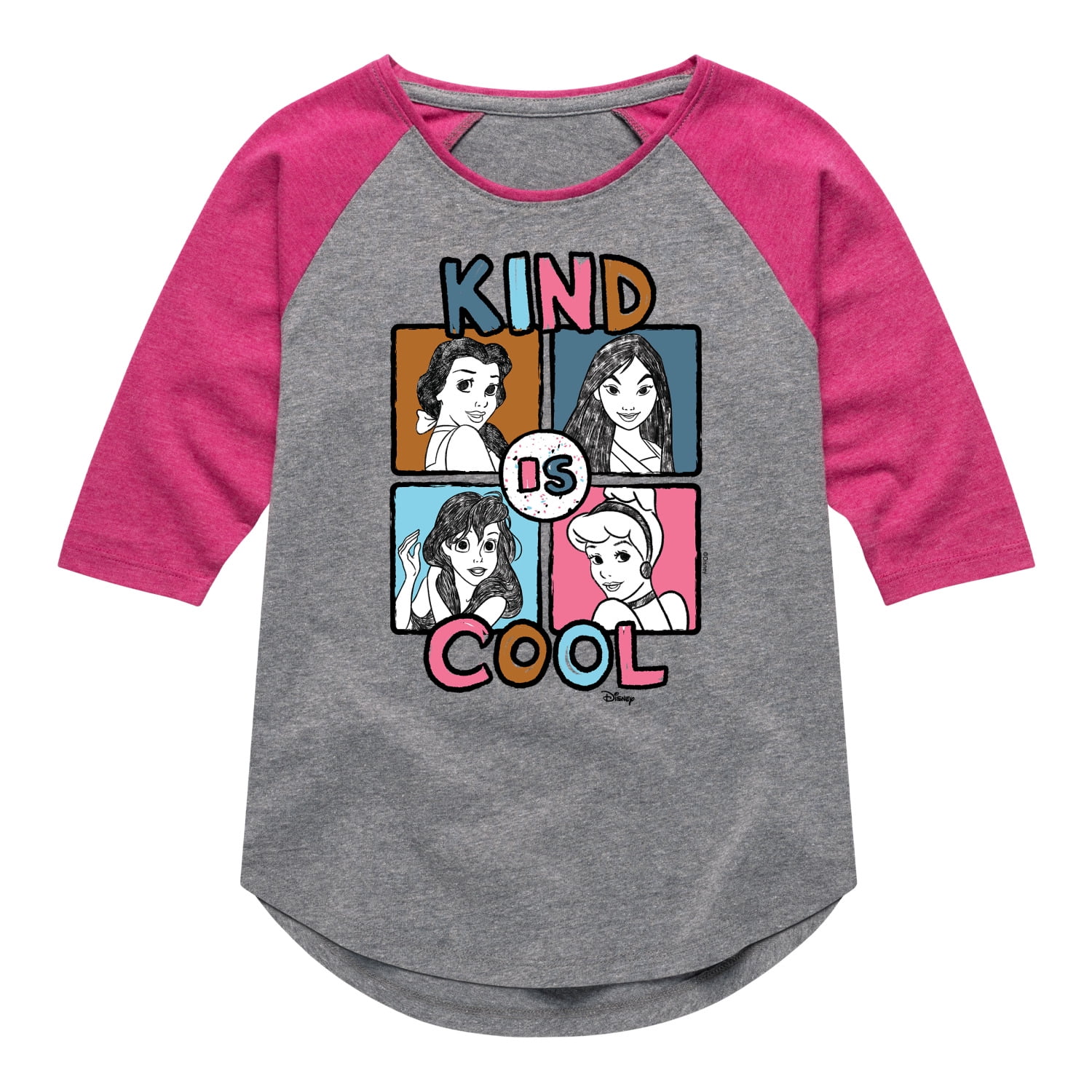 Disney - Kind Is Cool - Toddler & Youth Girls Raglan Graphic T-Shirt ...