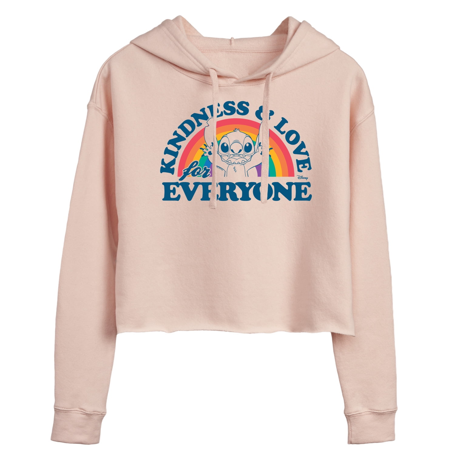 Disney - Kindness And Love - Juniors Cropped Pullover Hoodie - Walmart.com