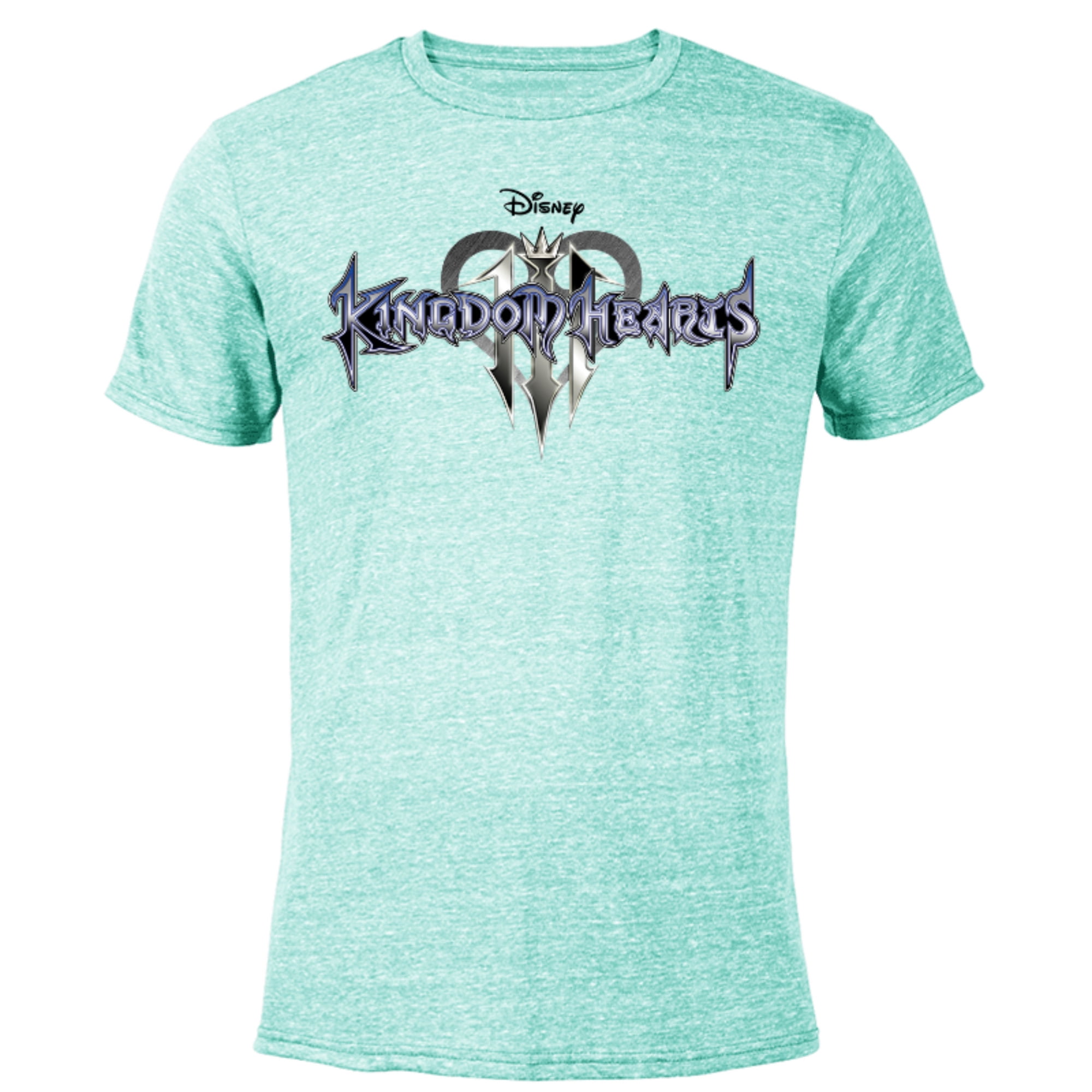 Disney Kingdom Hearts Iii Logo Short Sleeve Blended T Shirt For