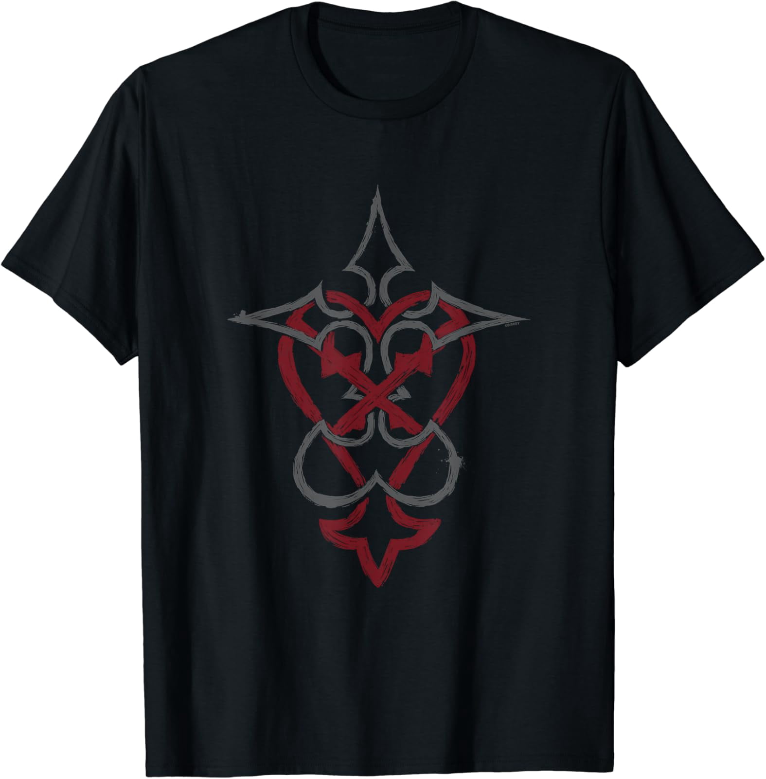 Disney Kingdom Hearts Mixed Crossed Key Dual Tone T-Shirt - Walmart.com
