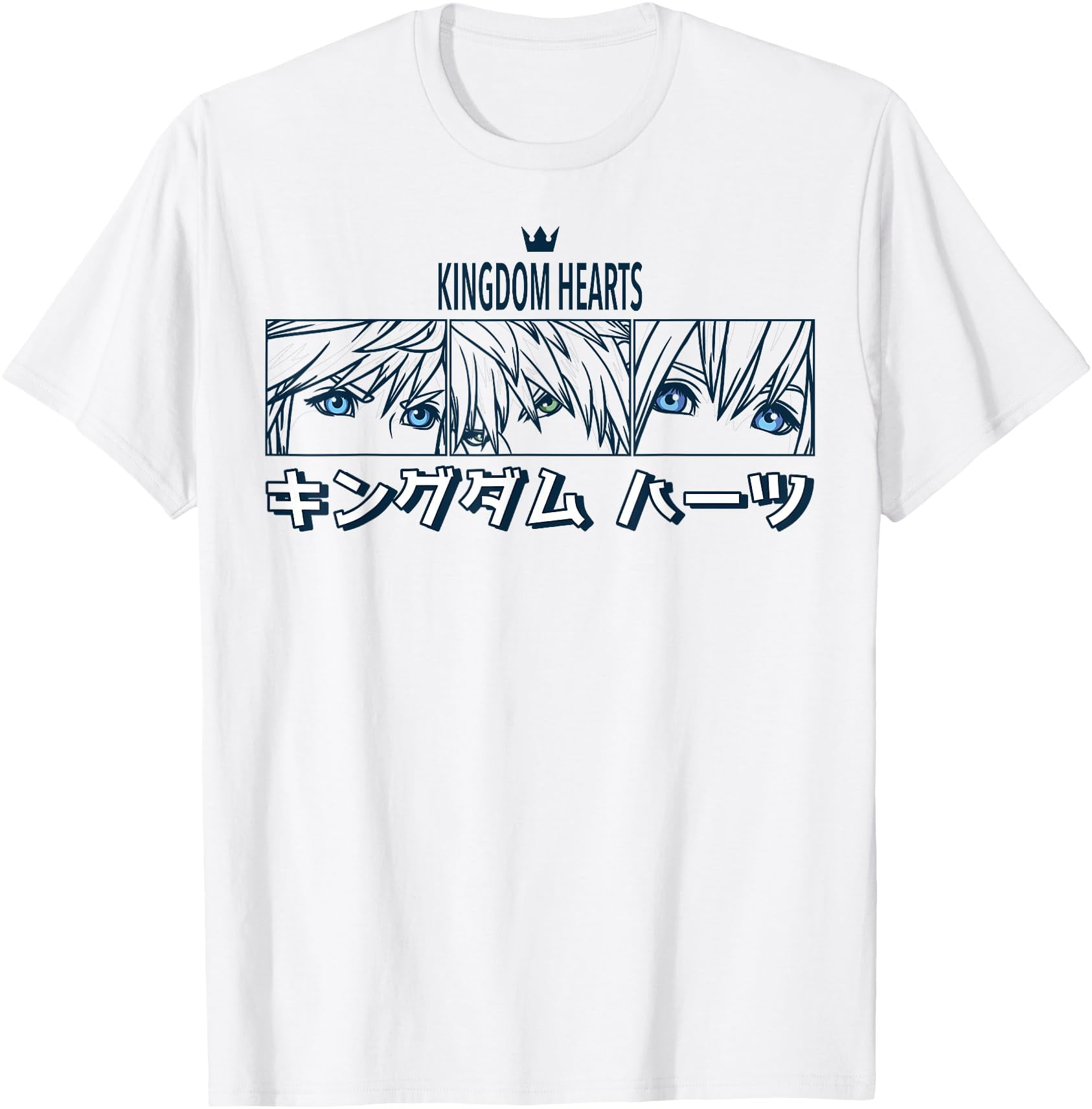 Disney Kingdom Hearts Sora Riku Kairi Kanji Panel T-Shirt - Walmart.com