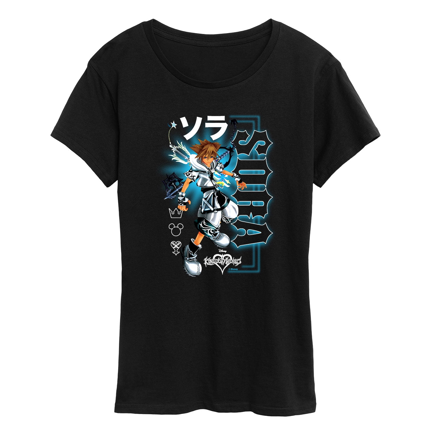 Disney - Kingdom Hearts - Sora - Women's Short Sleeve Graphic T-Shirt ...