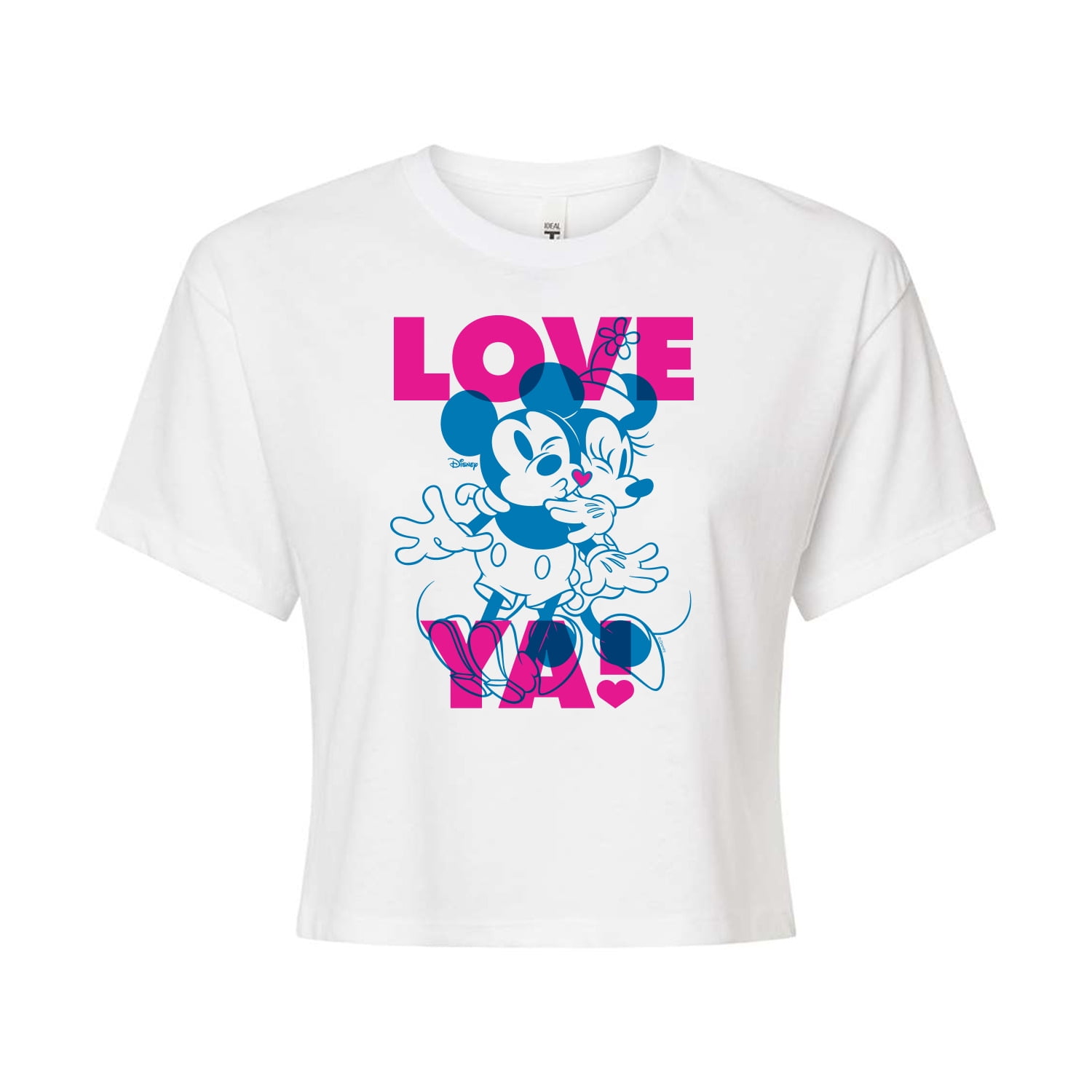 Disney - Kiss Me - Cropped Tee - Walmart.com