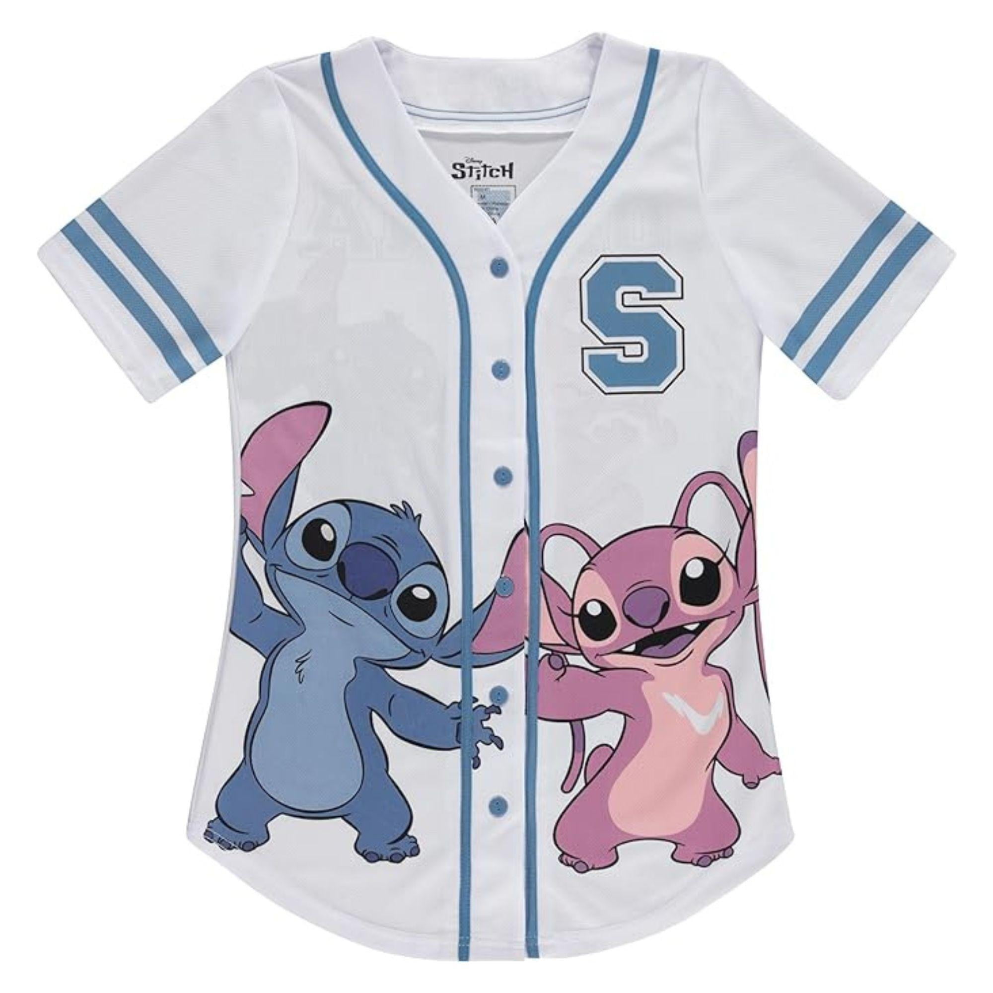 Disney Ladies Lilo and Stitch Baseball Jersey, Graphic Stitch Baseball ...