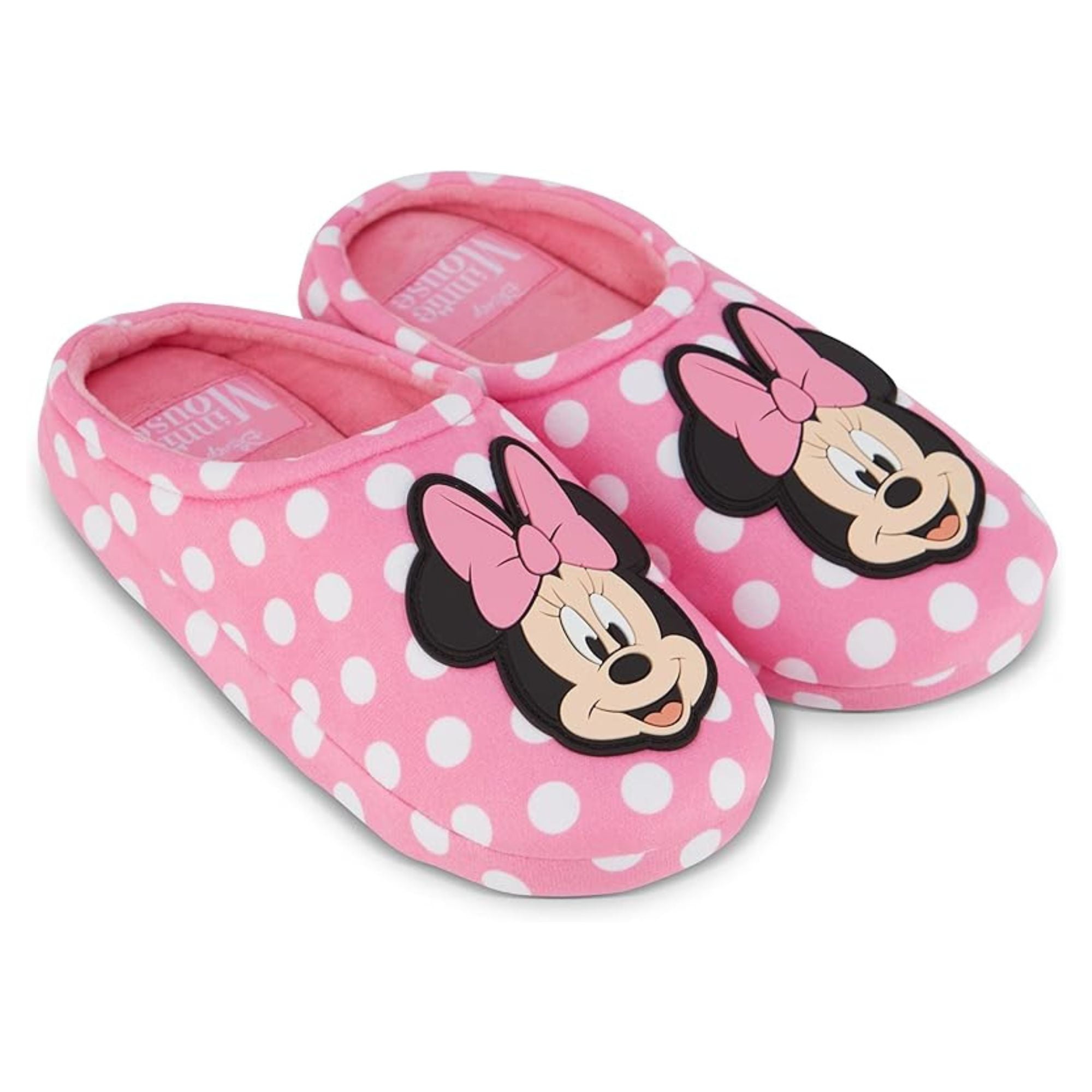 Disney Women's Minnie Mouse Slippers, Printed Slip-on Soft Indoor ...