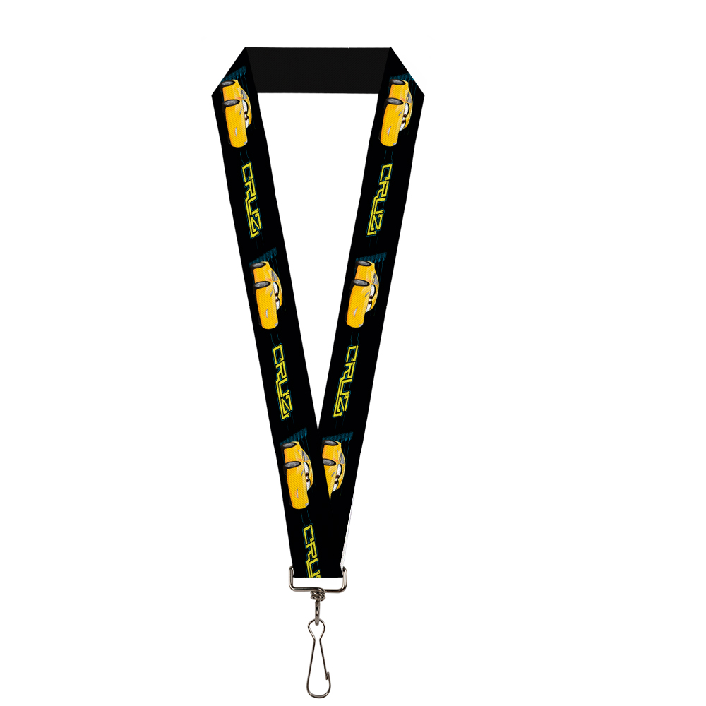 Disney Lanyard, Cars 3 Cruz Car Profile Black Blue Yellow, Elastic ...