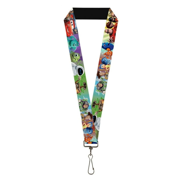 Disney Lanyard, Disney Pixar Movie Character Collage, Elastic - Walmart.com