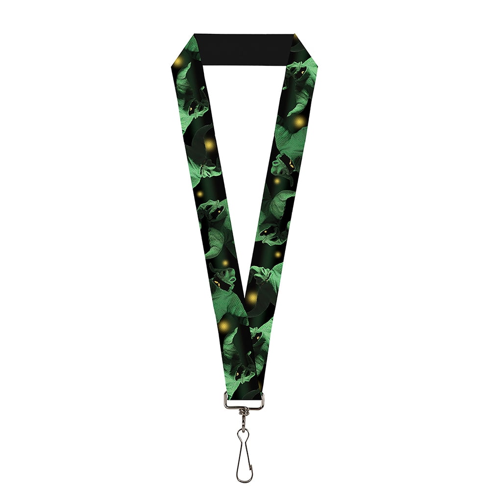 Disney Lanyard, Oogie Boogie Poses Black Yellow Green, Elastic ...