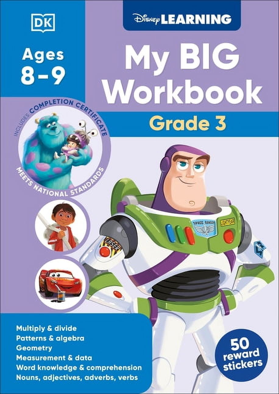 Disney Learning Big Workbook Grade 3: Math & English Workbook for Kids ...